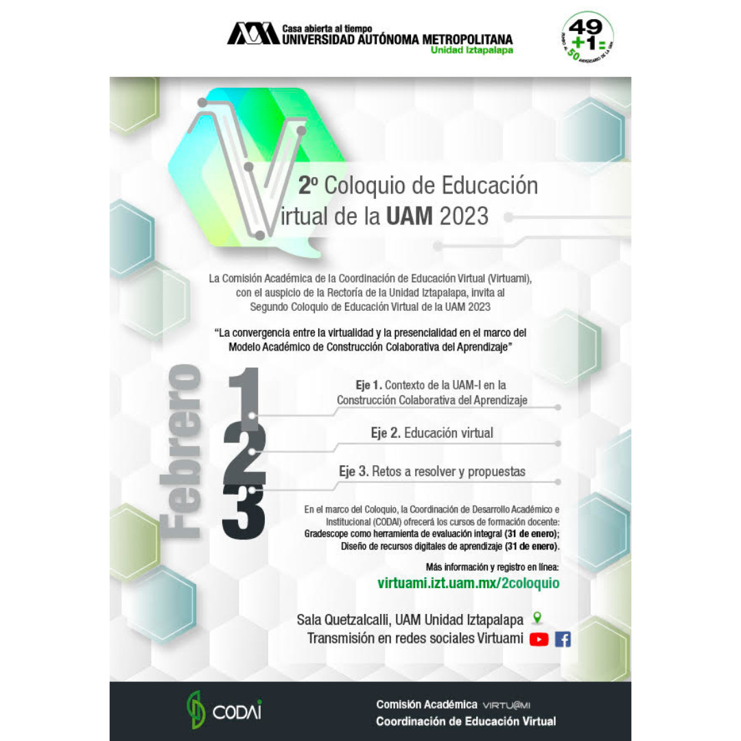 2do Coloquio de Educación Virtual de la UAM 2023 – UAM Xochimilco
