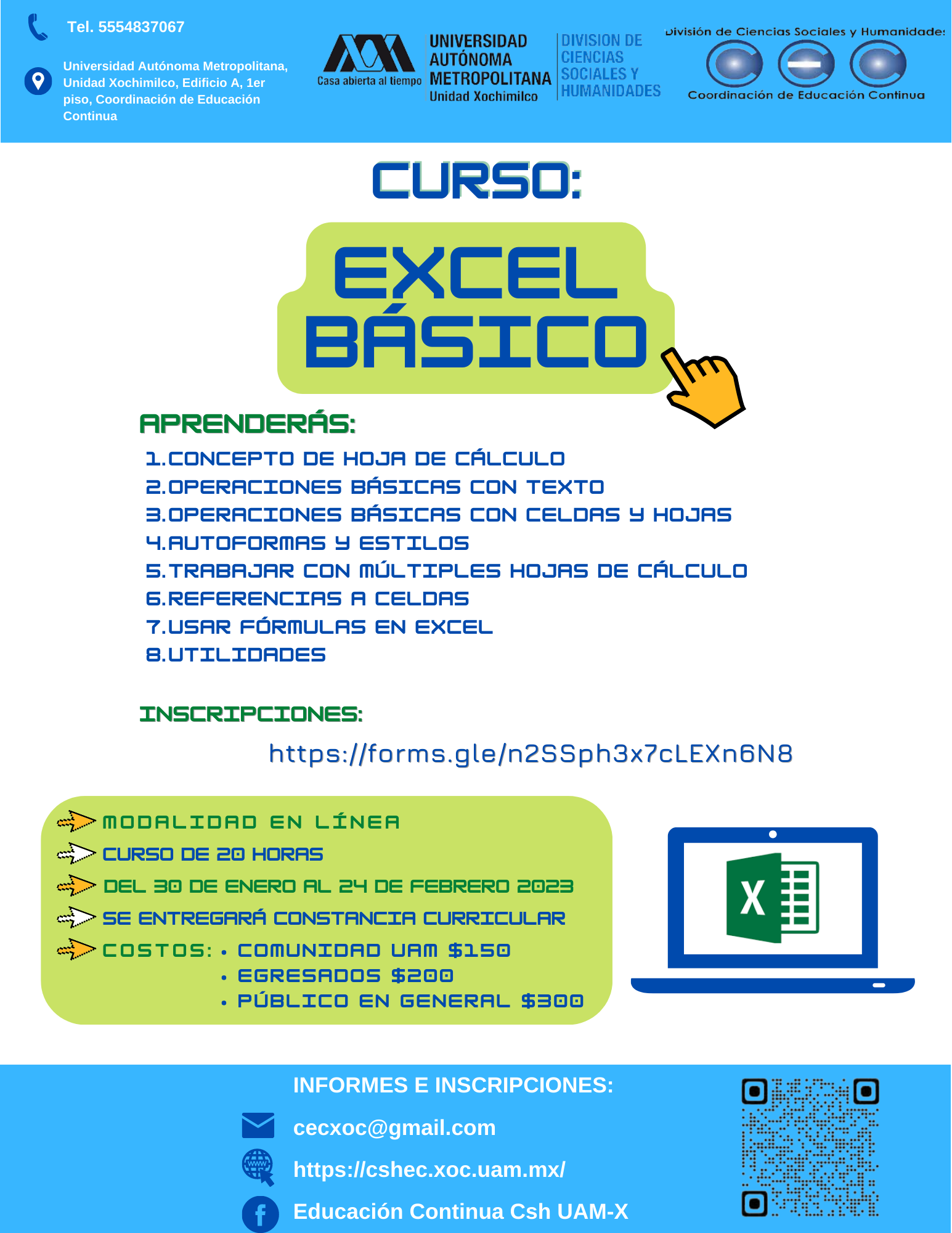 Curso “Excel básico” – UAM Xochimilco