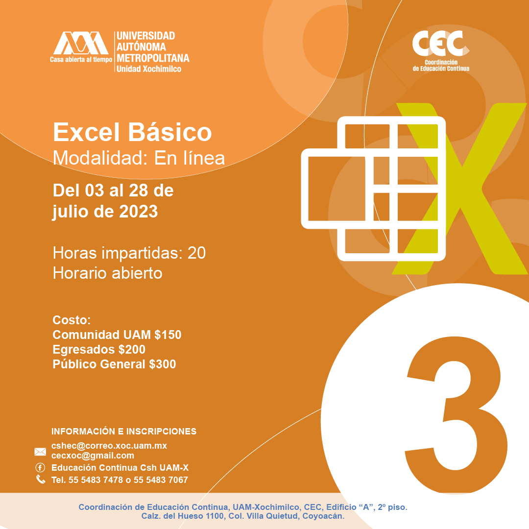 Curso Excel Básico – UAM Xochimilco
