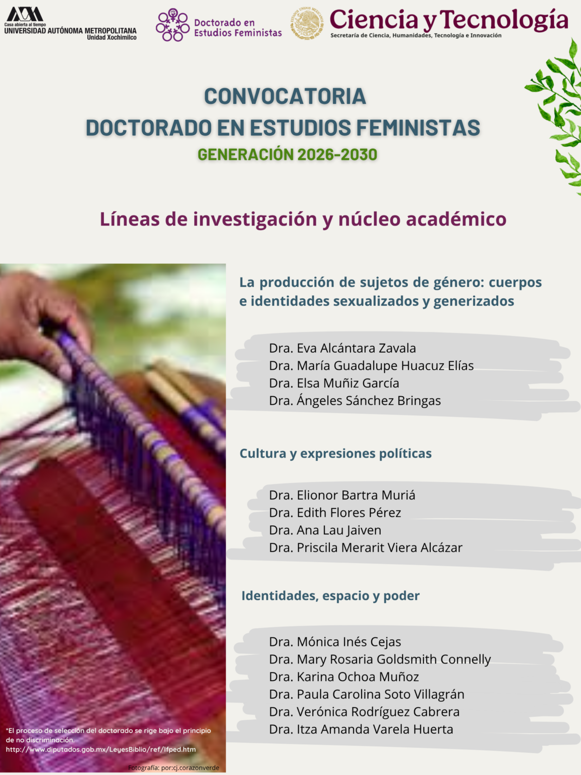 Convocatoria Doctorado en Estudios Feministas Generación 2026-2030 – UAM Xochimilco
